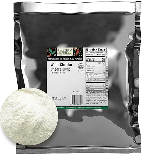 Frontier Co-op White Cheddar Cheese Powder, 1lb Bulk Bag, Organic ...
