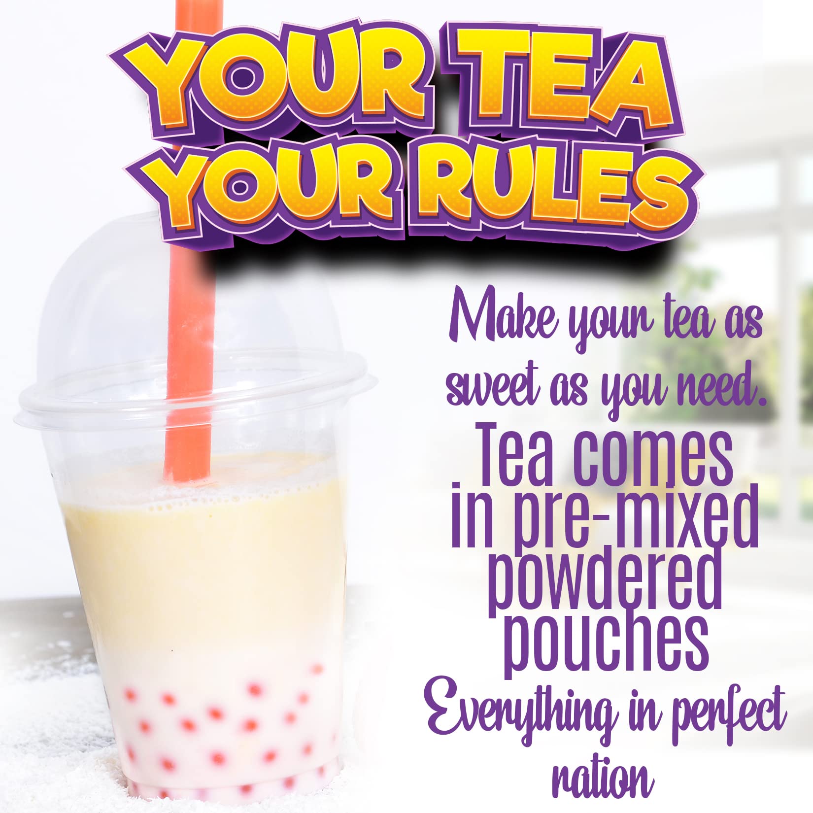 Mua Fusion Select Ultimate Lychee Bubble Tea DIY Kit Popping Boba Kit – 3-in-1 Bubble Tea Powder ...