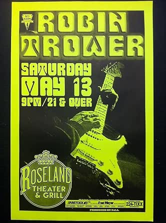 Robin Trower Bridge Of Sighs Rare Original Portland Concert Tour Gig ...