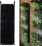 Wonderwall Self Watering Vertical 3 Pocket Garden Wall Planter Outdoor ...
