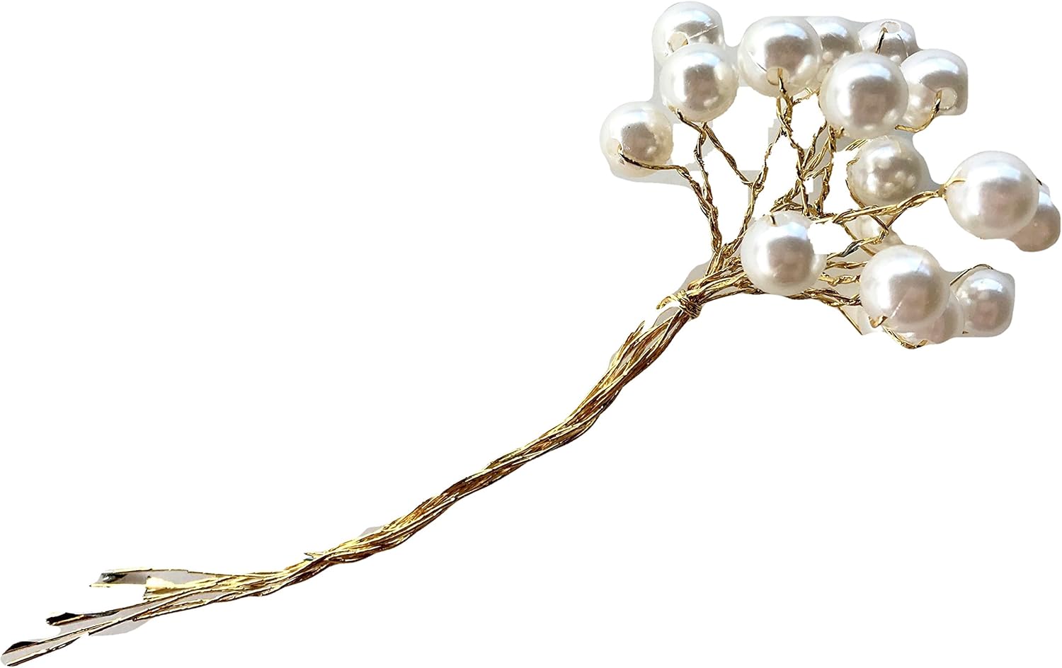 Amazon.com: 10 mm Ivory Artificial Pearls on Gold Wire Picks p 5.5 ...