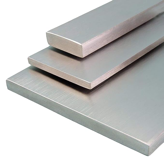 V2A Edelstahl Flachstahl Oberfläche geschliffen, Korn 240 Länge 100 mm ...