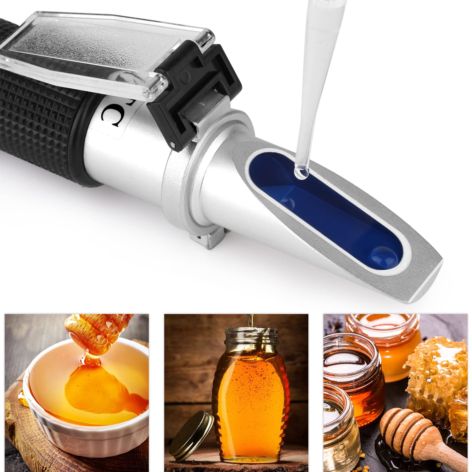 Mua Brix Meter Refractometer, LEERCHUANG Triple Scale Honey Tester ...