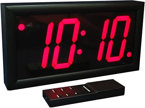Jumbo 4" Numbers LED Digital Alarm Clock with Remote: Amazon.co.uk ...