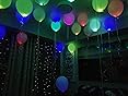 40pcs LED Light Up Balloons by ALUNME RGB Flashing Balloon Lights Long ...