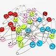 Amazon.com: YQBOOM 30pack Safety Pins Child Proof Safety Pin, Candy-Color- Smile Cute Baby Safe ...