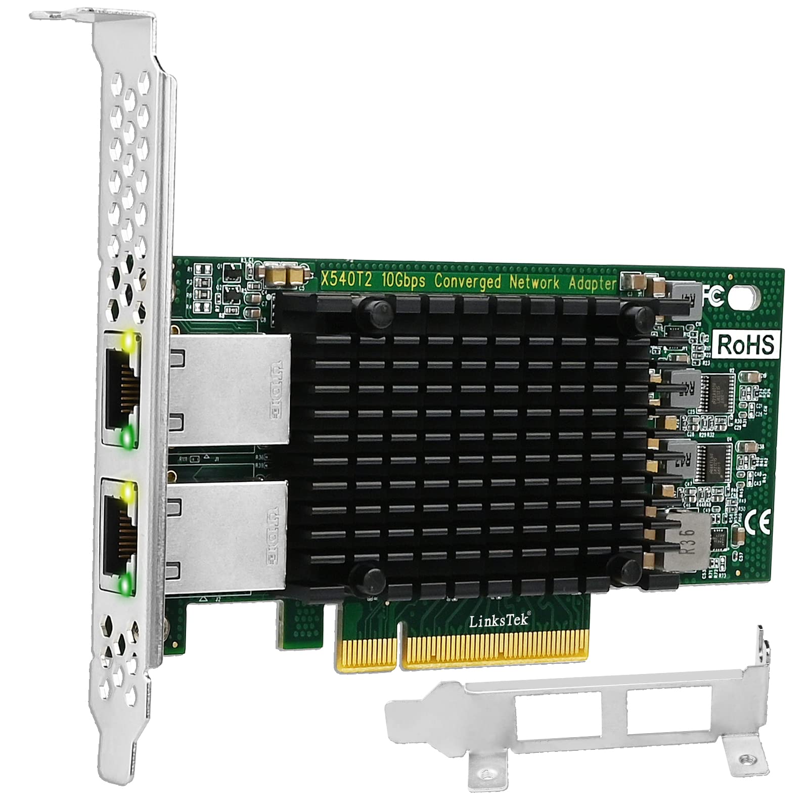 LinksTek X540T2 Dual 10GbE RJ45 Ports Converged Ethernet Adapter for ...