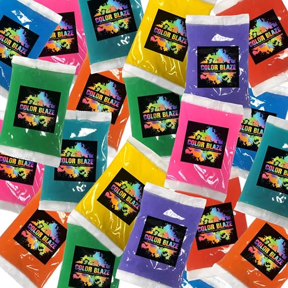 Amazon.com: 25 Assorted Color Powder Packets - Ideal for fun runs ...