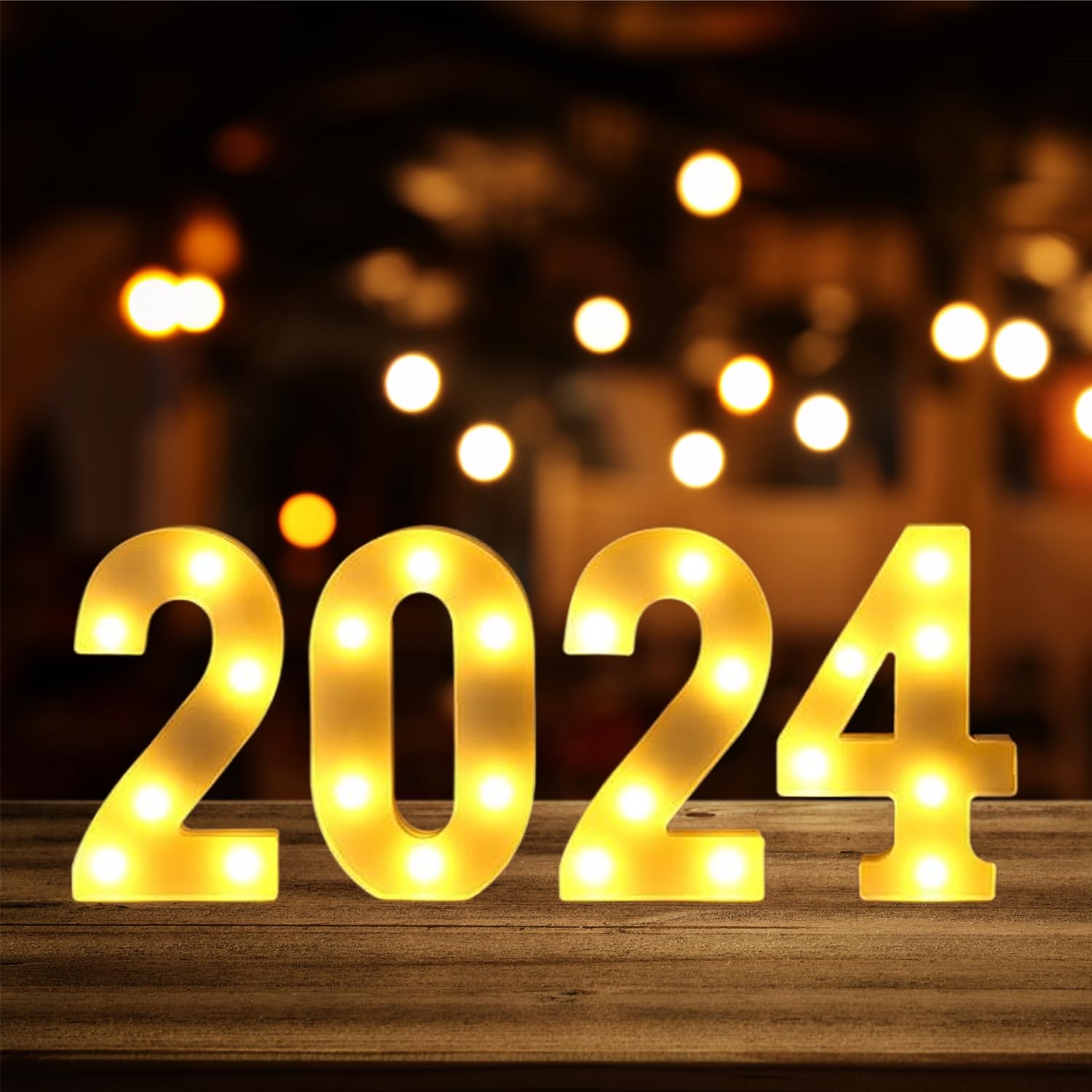 ZUOVAOV 4 LED Light Up Number for 2024 Party Decor Marquee, 2024 New ...