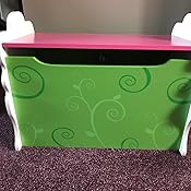 GIRLS DAISY FLOWER THEMED PINK KIDS CHILDRENS WOODEN TOY BOX BENCH ...
