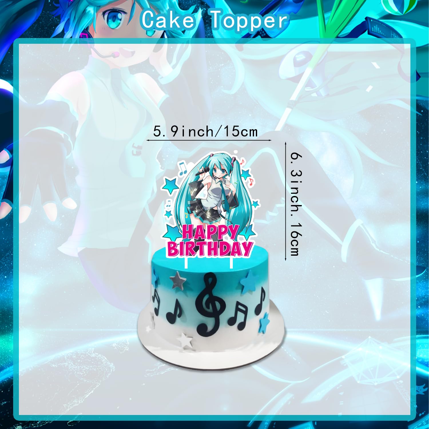 Mua Cenialaraor Hatsune Miku Birthday Party Decorations Vocaloid ...