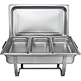 Amazon.com: Tiger Chef 8 Quart Full Size Stainless Steel Chafer and 3 1 ...