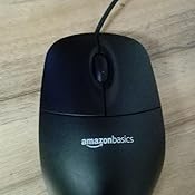 AmazonBasics 3-Button USB Wired Mouse Black