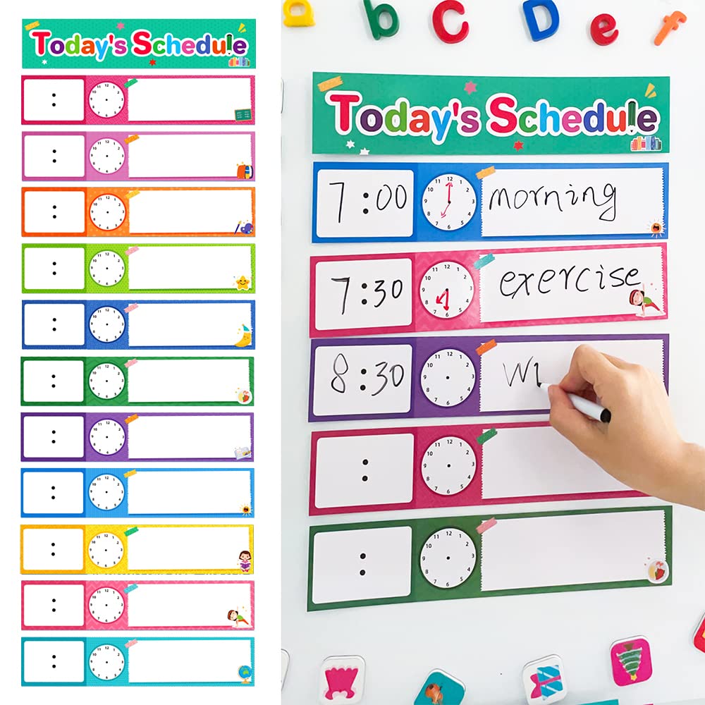 Mua Lachilly 12 Pcs Daily Routines Schedule Cards, Schedule Pocket ...