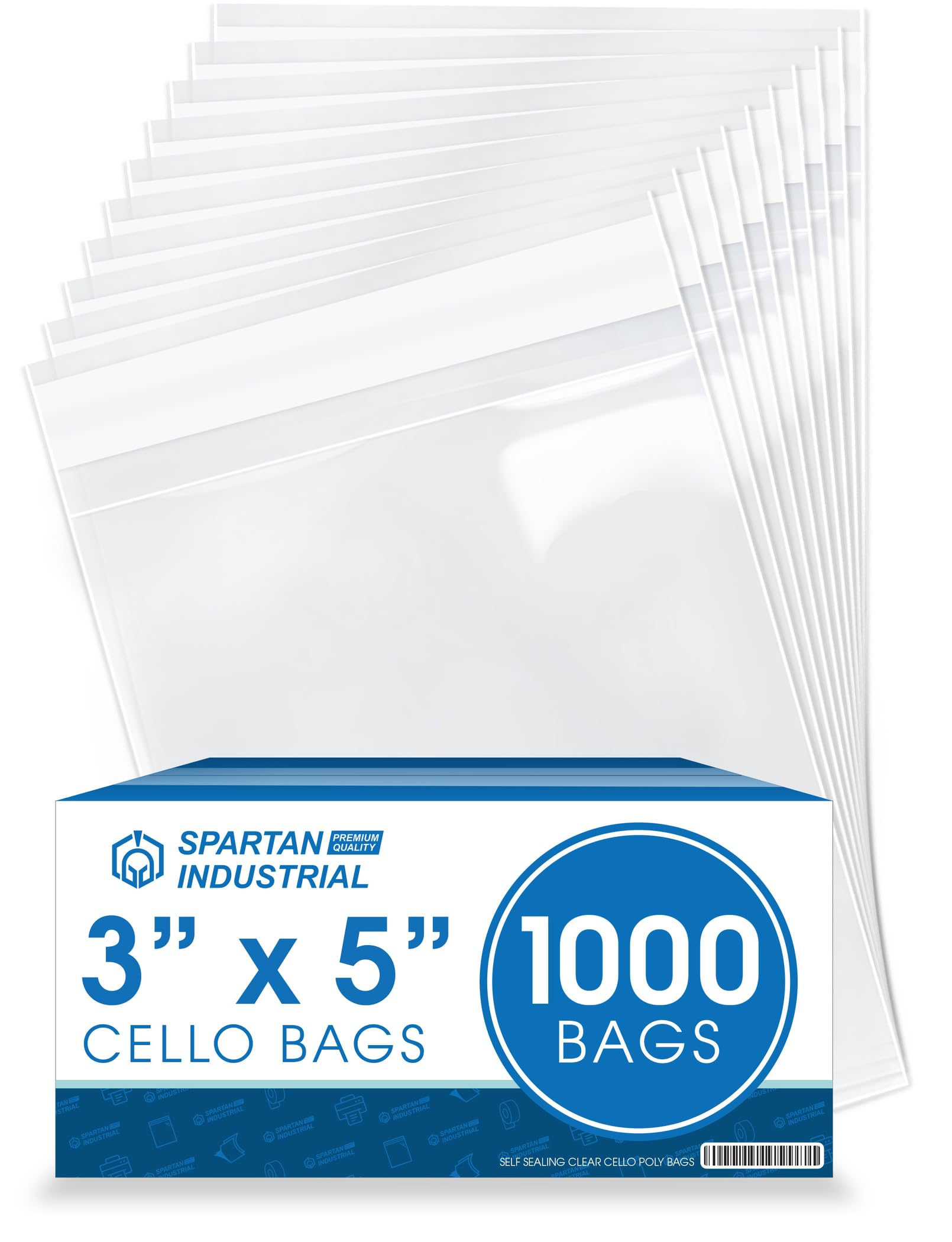 Spartan Industrial - 3" X 5" (1000 Count) Crystal Clear Resealable ...