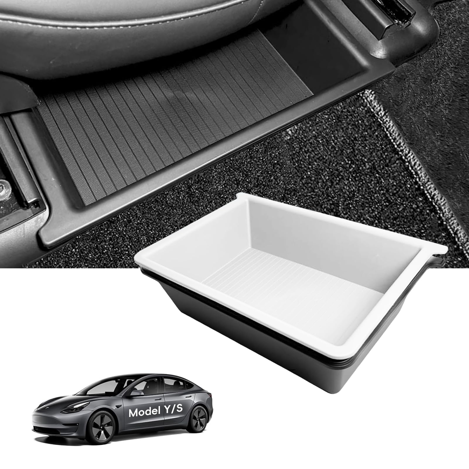 Model Y 2019-2024 / Model X 2016-2023 Car Front Under Seat Storage Box ...