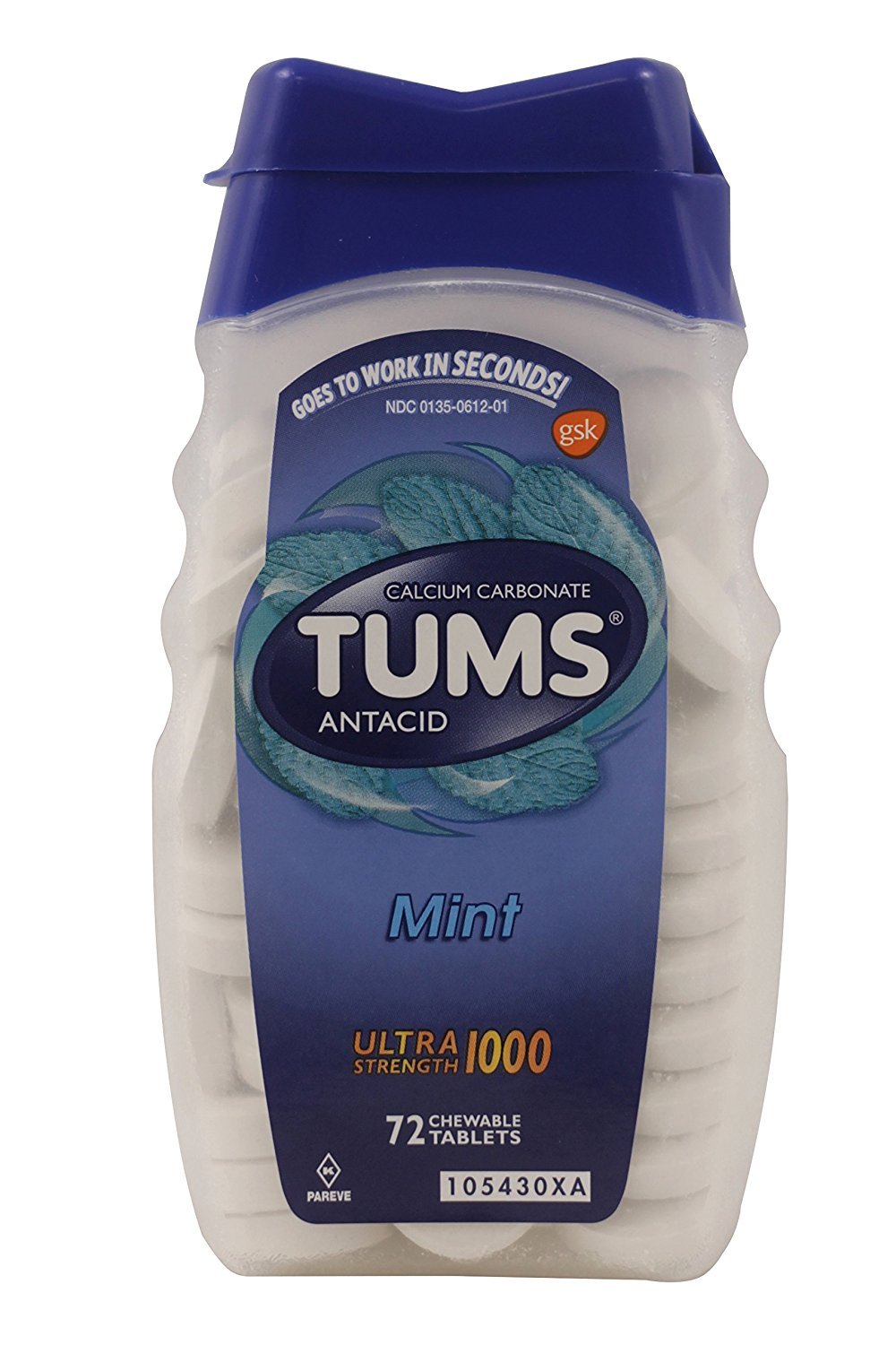 Amazon.com: Tums Ultra Mint Size 72s Tums Regular Strength Peppermint ...