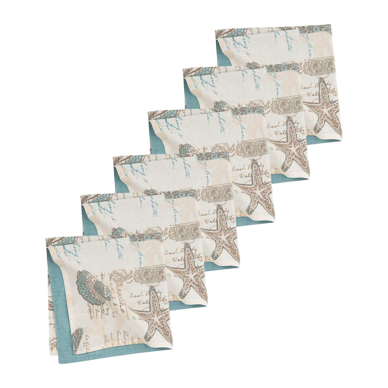 Amazon.com: C&F Home Amber Sands Napkin Set of 6 Oversized Reversible ...