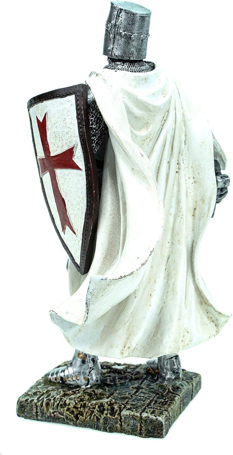 Golden Future German Knight Templar with Sword and Shield, White/Red ...
