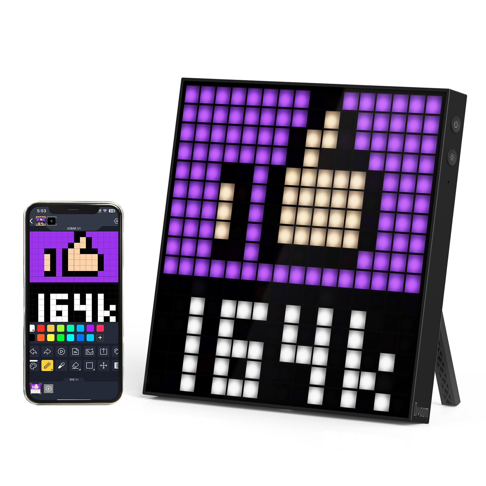 Mua Pixoo 16 - Pixel Art Digital Clock with APP Control & WiFi Connects ...