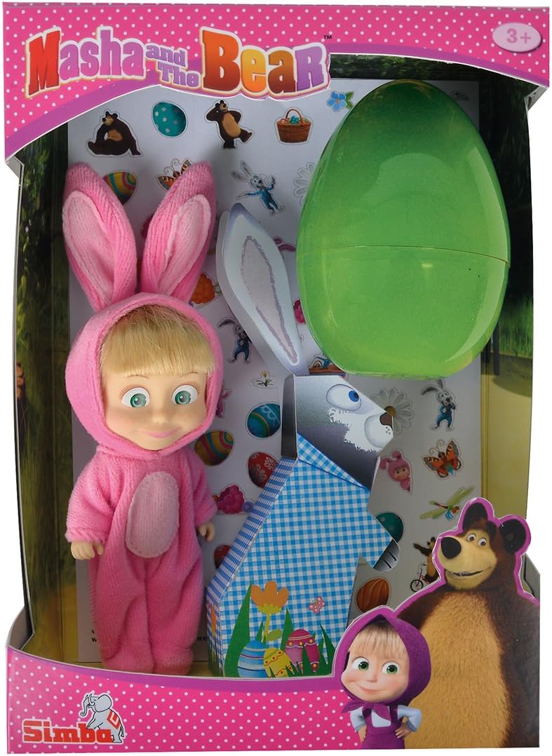 Simba 109301025 – Masha and Bear Rabbit Costume with Egg – BigaMart