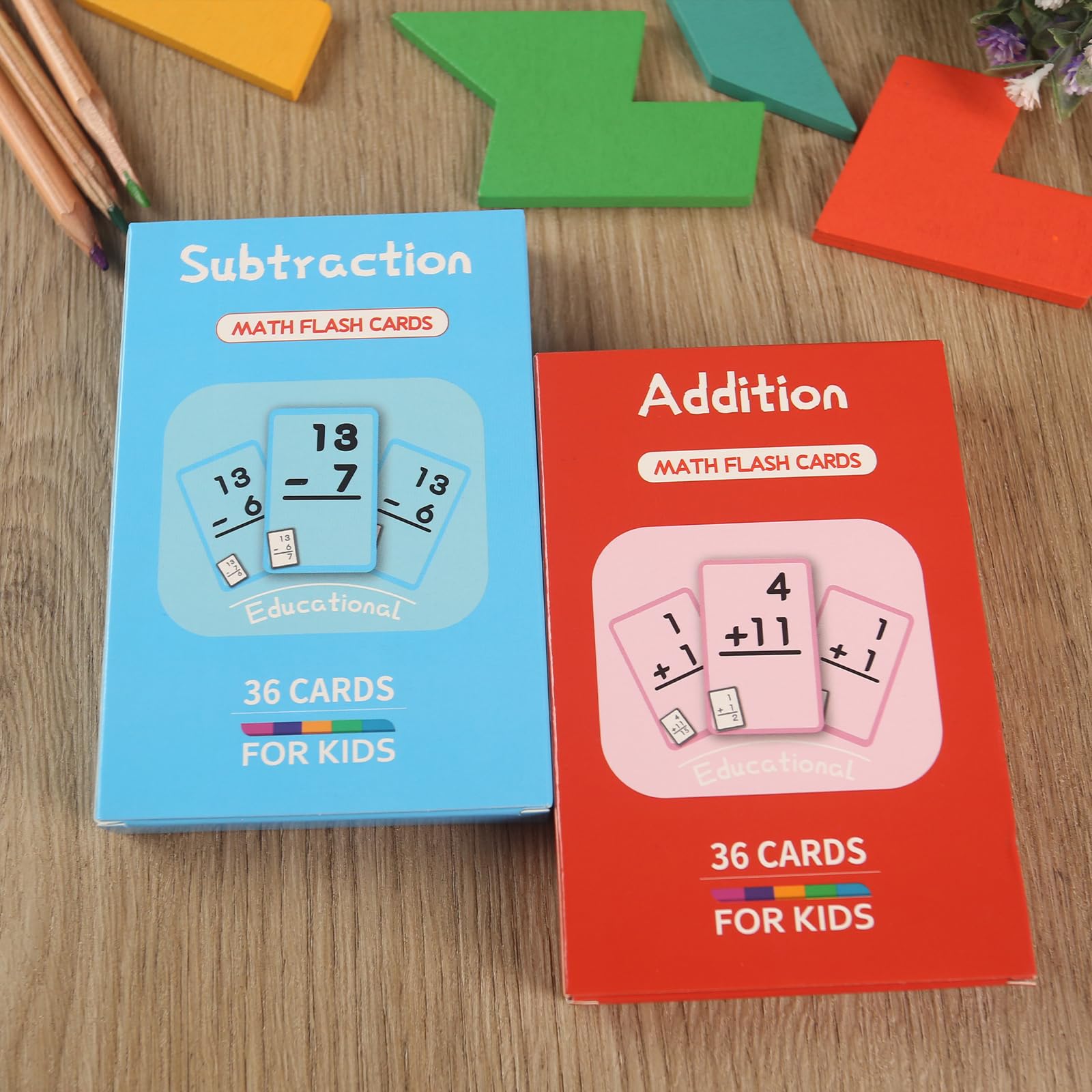 Mua 72PCS Math Flash Cards, Addition and Subtraction Flash Cards Math ...