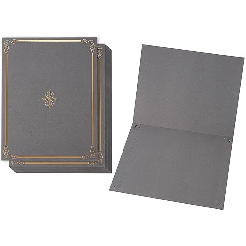 Best Paper Greetings Award Certificate Holders - Letter Size, Grey ...