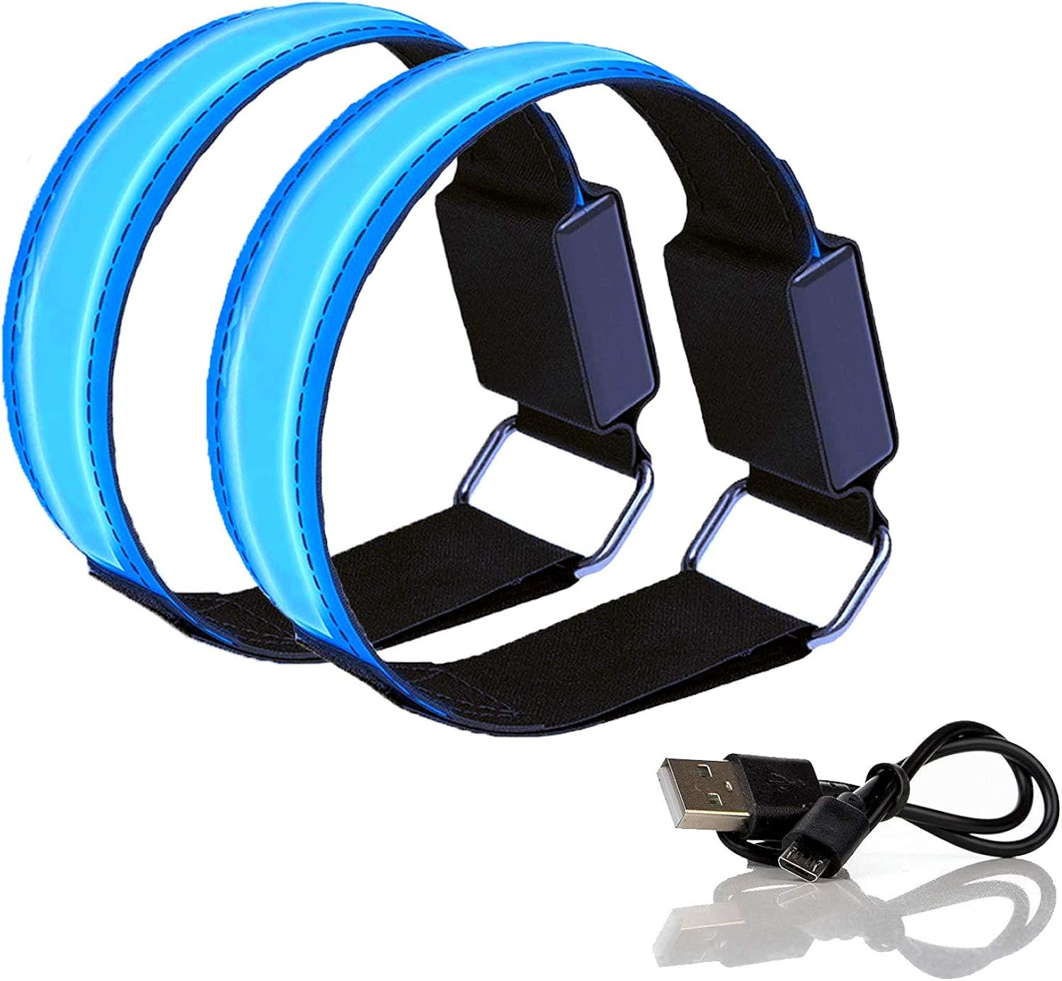BTkviseQat Led Armband,2 Pack Running Lights for Runners,Rechargeable ...