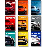 Amazon.com: XimuDes Super Car Posters for Boys Room, Canvas Car Wall ...
