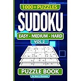 Big Book of Sudoku Easy To Hard: 1,000+ Puzzles Book with Solutions for ...