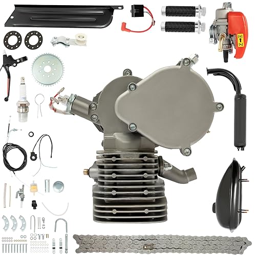 Upgrade 110CC Bicycle Engine Kit 2 Stroke Motorized Bike Kit Gasoline ...