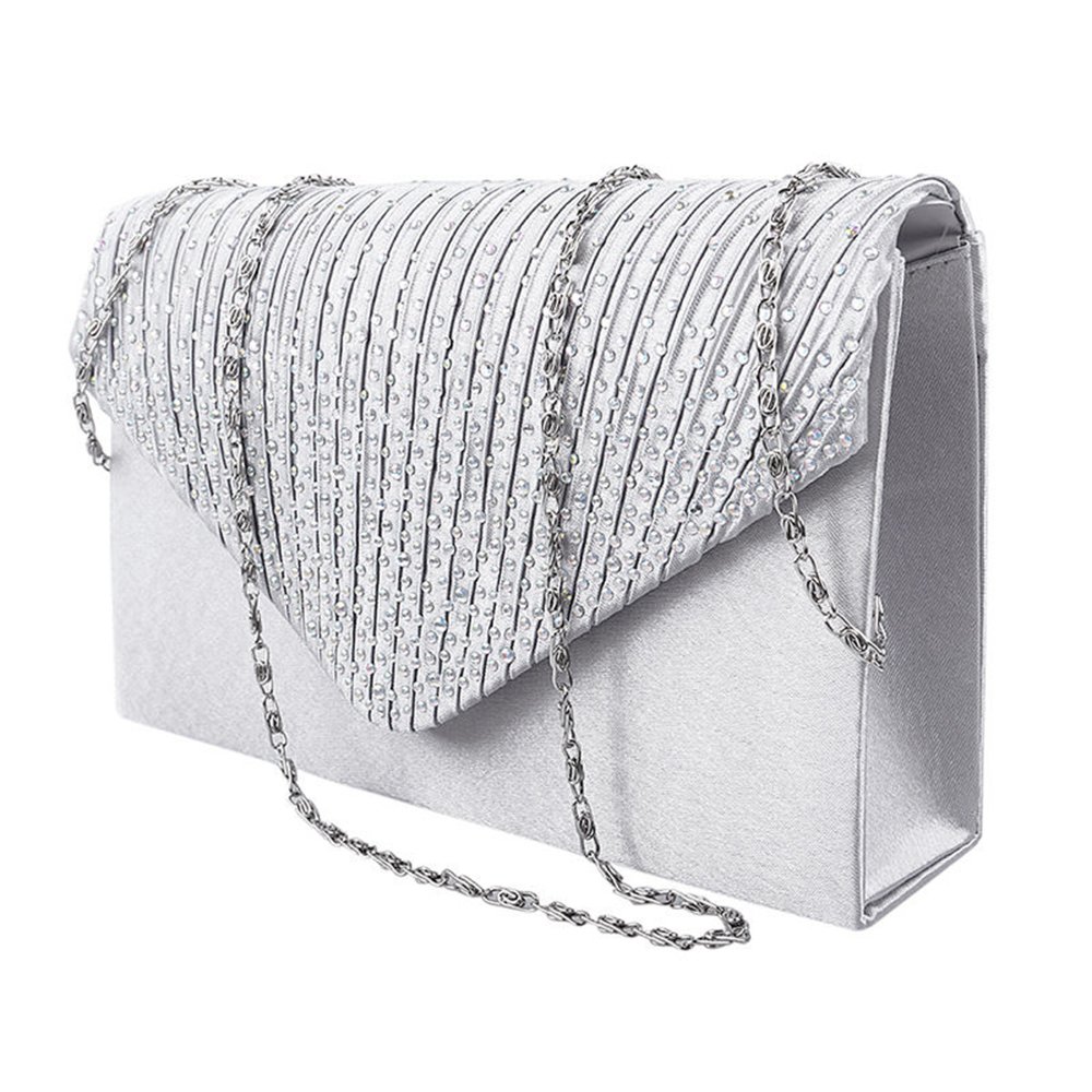 Abendtasche Handtasche Umhängetasche Clutch Tasche elegante Satin ...