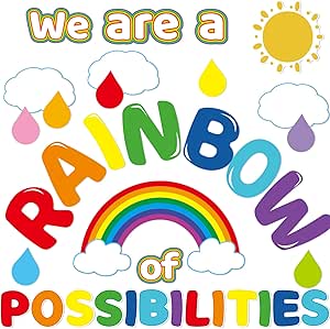 Amazon.com : We are A Rainbow of Possibilities Bulletin Board Set ...