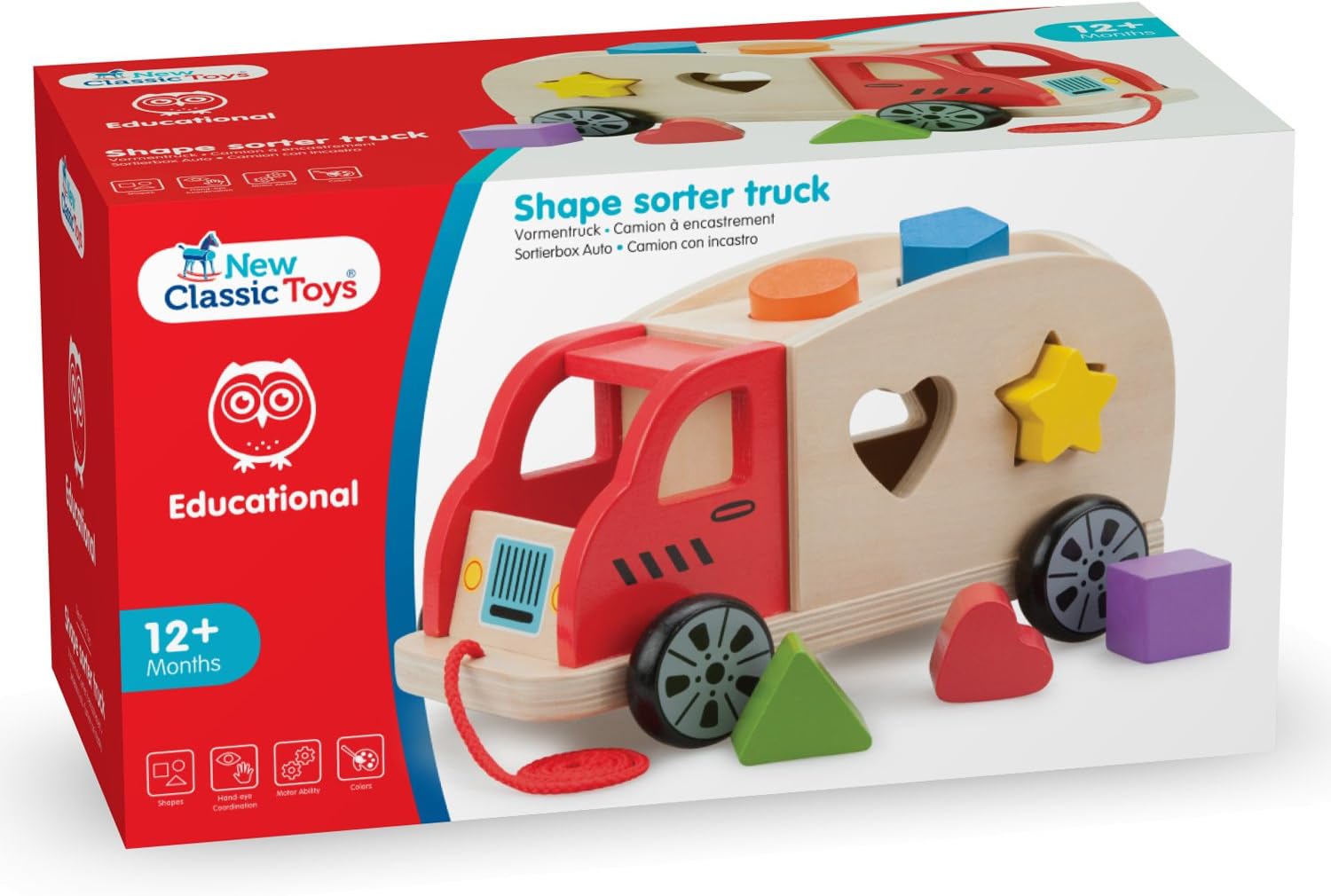 New Classic Toys 2042936 Wooden Sorter Truck with 6-Shaped Blocks ...