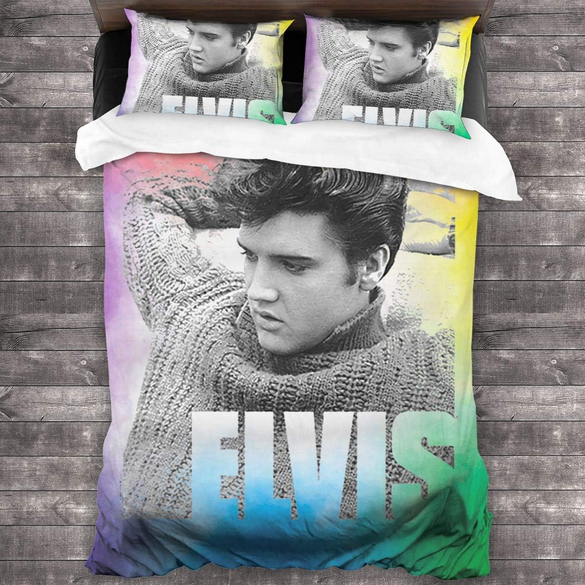 Amazon.com: Elvis Presley Relaxing Poster 3-Piece Bedding Set Quilt ...