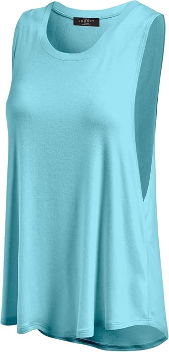 Made By Johnny Womens Basic Wide Armhole Loose Fit Tank Top - Made in ...
