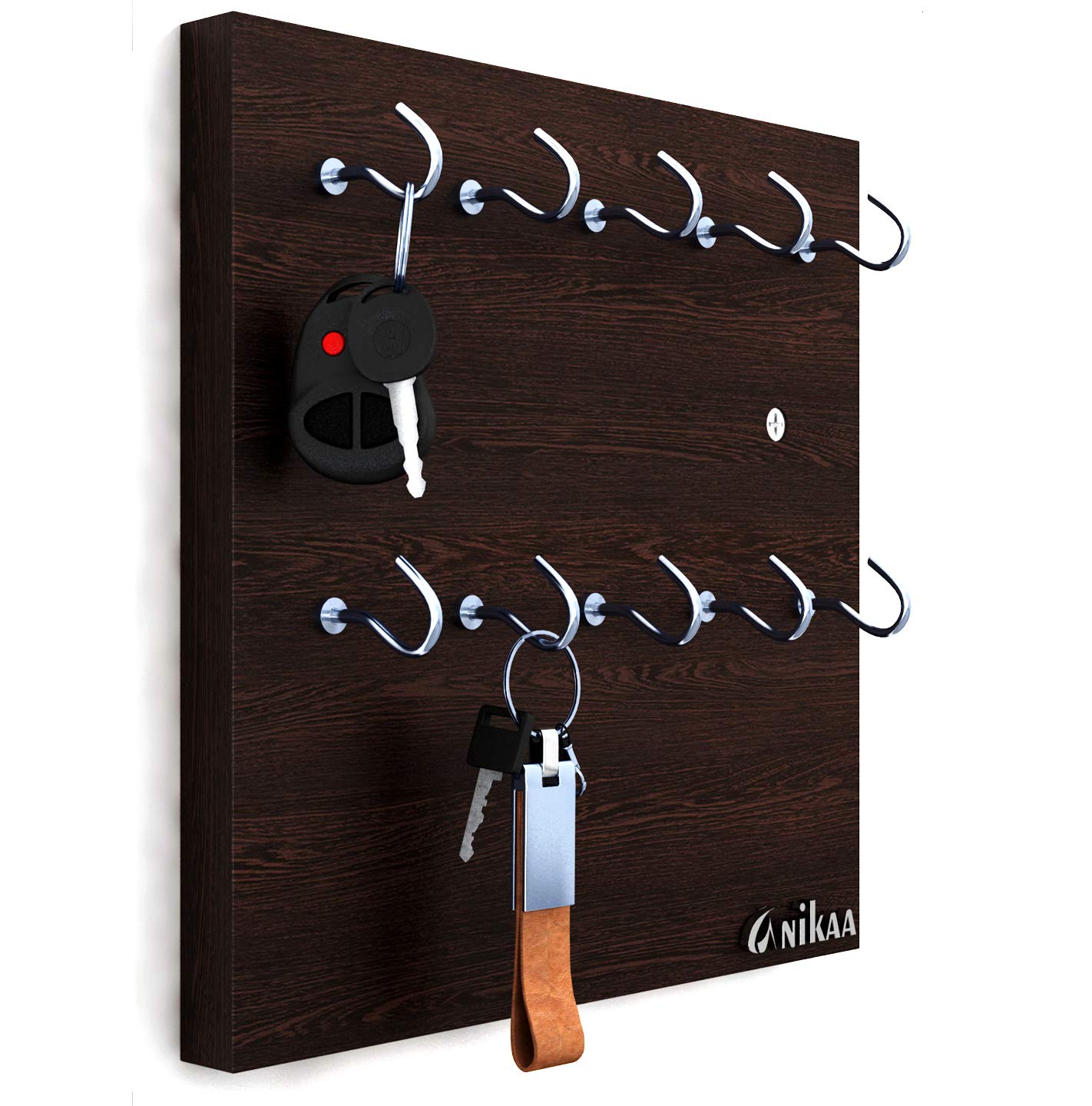 Anikaa Venue Wall Key Hanger Wooden Key Holder Stand Wall Hooks Stand