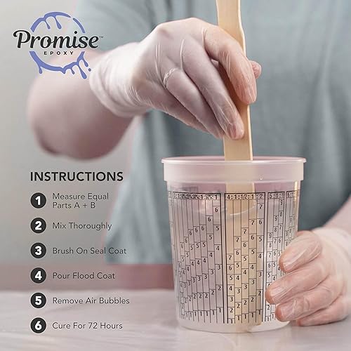 Epoxy Resin Pigment Liquid 1 Gallon Kit - Crystal Clear Table Top & Bar ...