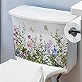Amazon.com: Green Plant Leaves Flowers Toilet Stickers -DIY Removable ...