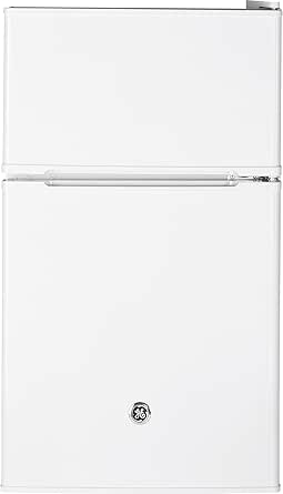 Amazon.com: GE Mini Fridge With Freezer | 3.1 Cubic Ft. | Double-Door ...