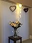 VINTAGE DECORE 6 WALL HANGING HEARTS STRING LED LIGHTS RATTAN HEARTS ...