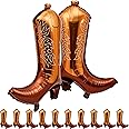 Amazon.com: Wettarn 12 Pcs Western Cow Boot Balloons 30 Inch Cowgirl ...