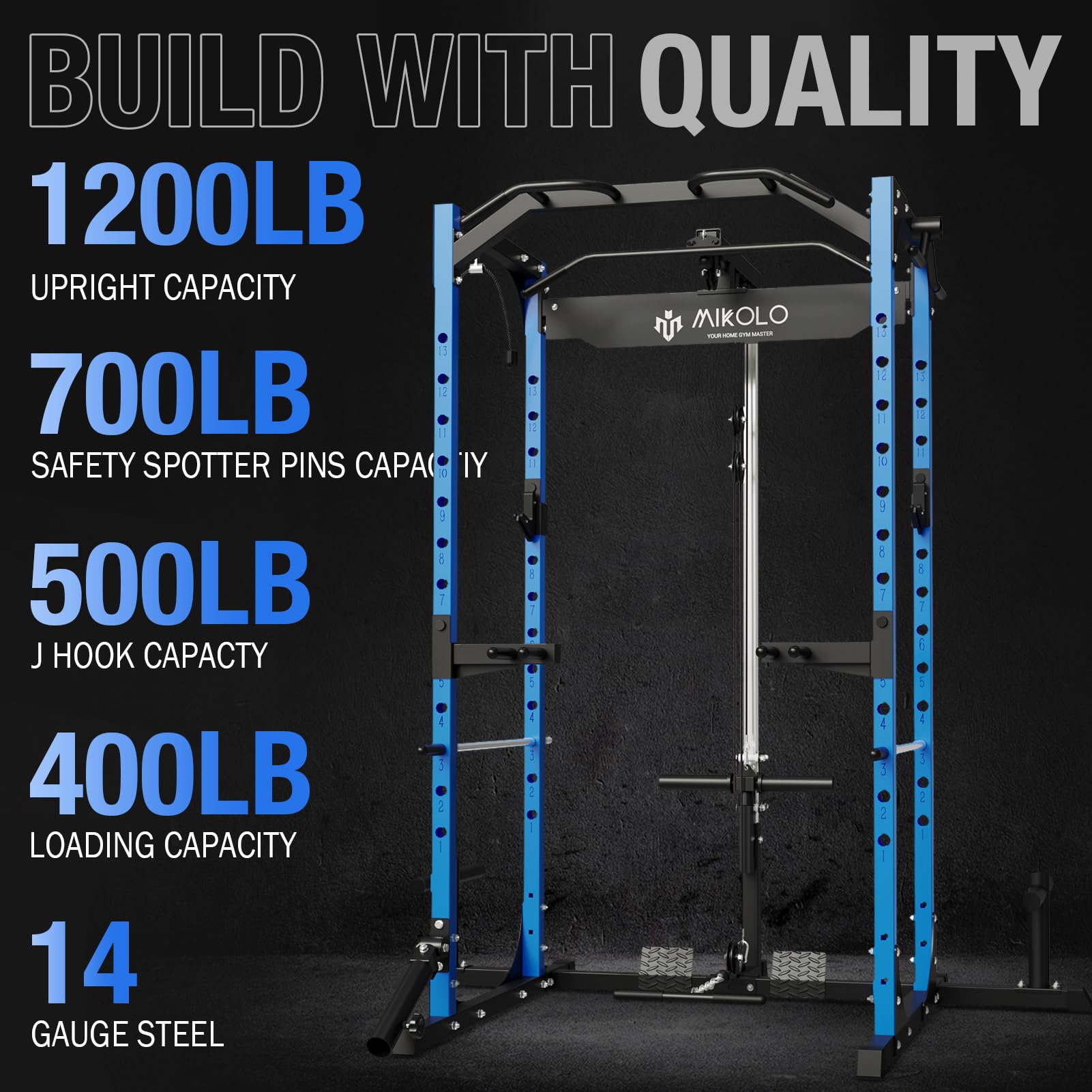 Mua Mikolo Power Cage, Power Rack with LAT Pulldown, 1200 Pounds ...