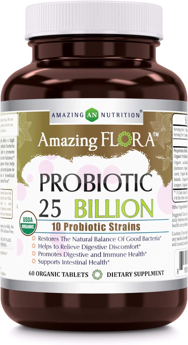 Amazon.com: Amazing Flora - USDA Certified Organic Probiotic 25 Billion ...