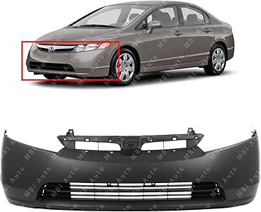 Amazon.com: MBI AUTO - Primered, Front Bumper Cover Fascia for 2007 ...