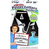 Amazon.com: ArtSkills Jumbo 4" Paper Poster Letters and Numbers for Projects and Crafts, Neon ...