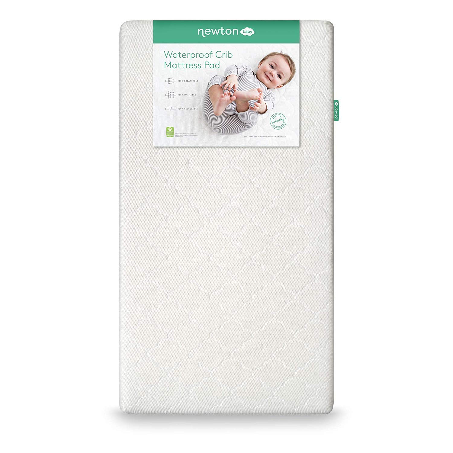 Newton Baby Waterproof Crib Mattress Pad Cover | 100% Breathable Proven ...