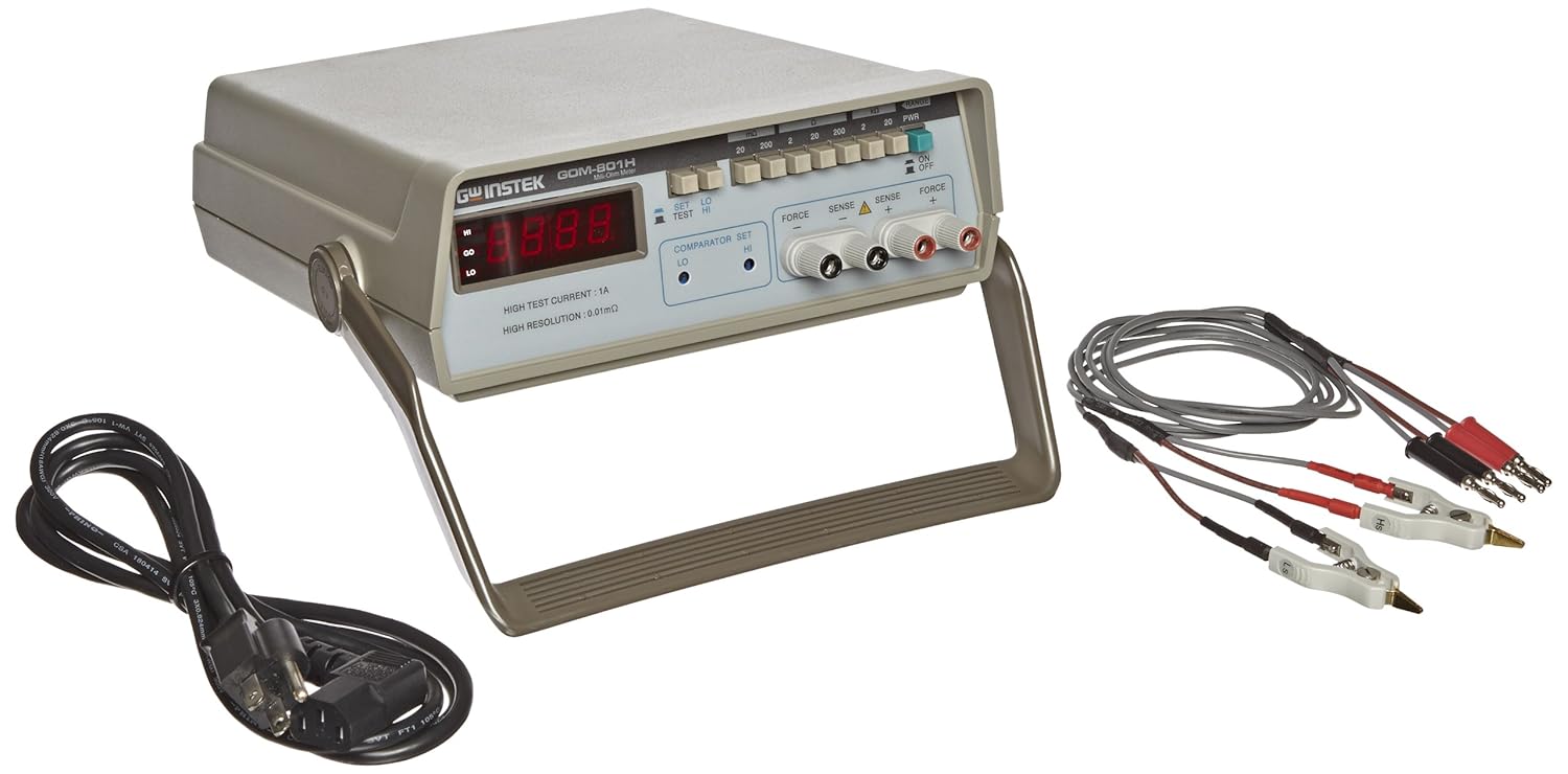 Instek GOM-801H Four-Input Digital Milliohm Meter 20 Kilohms Resistance ...