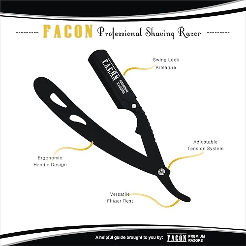 Navajas Para Barbero FACON Classic Straight Edge Barber Razor + 100 ...