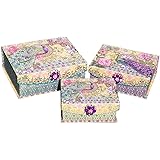 Amazon.com: Punch Studio Brooch Flap Trinket Nesting Box Set of 3 ...